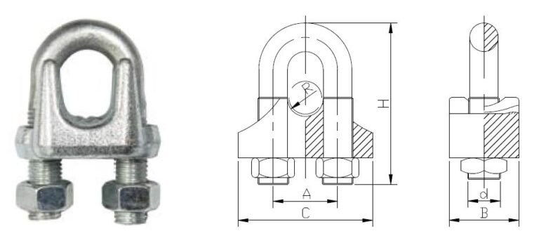 Bulk Wire Rope Clips - Galvanized - SICHwirerope